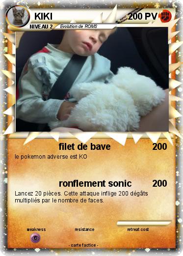 Pokémon KIKI 208 208 - filet de bave - Ma carte Pokémon