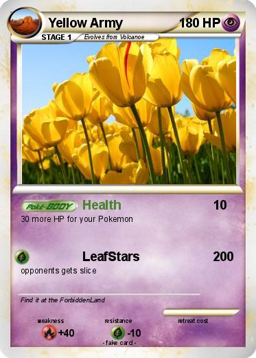 Pokémon Yellow Army 1 1 - Health - My Pokemon Card