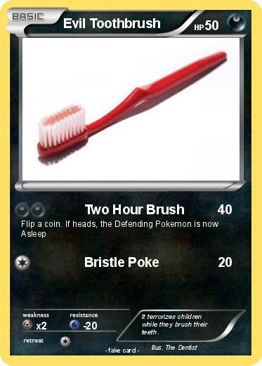 Pokémon Evil Toothbrush - Two Hour Brush - My Pokemon Card