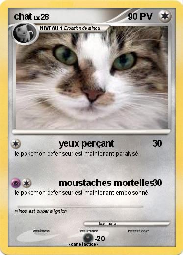 Pokémon chat 1475 1475 - yeux perçant - Ma carte Pokémon
