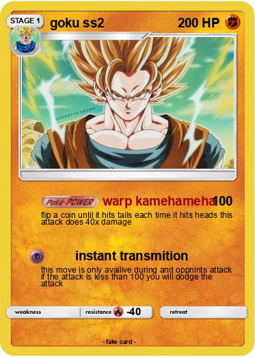 Pokémon goku ss2 62 62 - warp kamehameha - My Pokemon Card