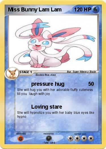 Pokémon Miss Bunny Lam Lam - pressure hug - My Pokemon Card