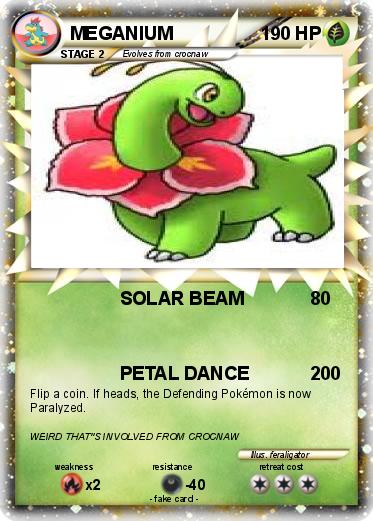 Pokémon MEGANIUM 339 339 - SOLAR BEAM - My Pokemon Card