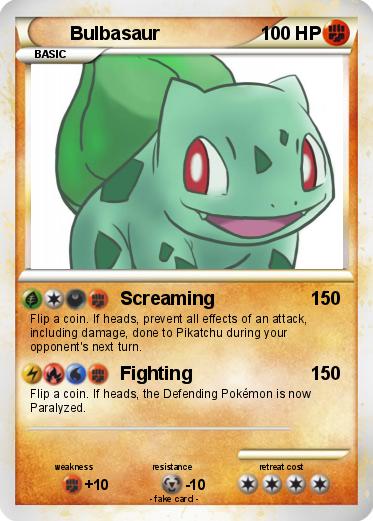 Pokémon Bulbasaur 1544 1544 - Screaming - My Pokemon Card