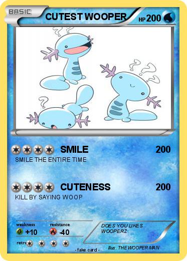 Pokémon CUTEST WOOPER - SMILE - My Pokemon Card