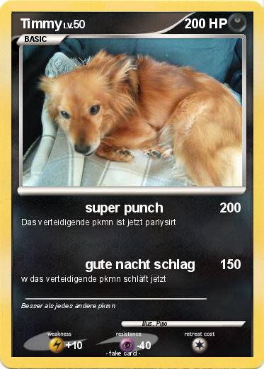 Pokémon Timmy 463 463 - super punch - My Pokemon Card
