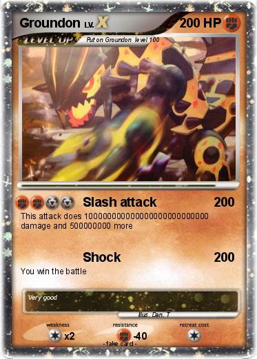 Pokémon Groundon 284 284 - Slash attack - My Pokemon Card