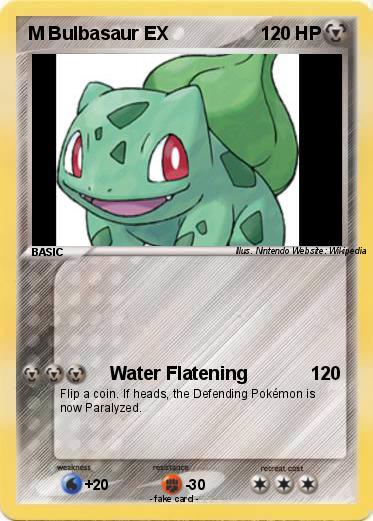 Pokémon M Bulbasaur EX 1 1 - Water Flatening - My Pokemon Card