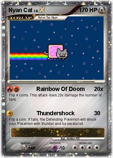 Pokémon Nyan Cat 2628 2628 - Rainbow Of Doom - My Pokemon Card