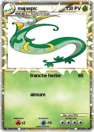 Pokémon majaspic 61 61 - tranche herbe - Ma carte Pokémon