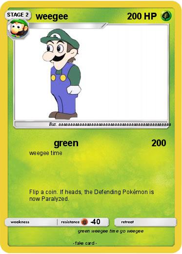 Pokémon weegee 1404 1404 - green - My Pokemon Card