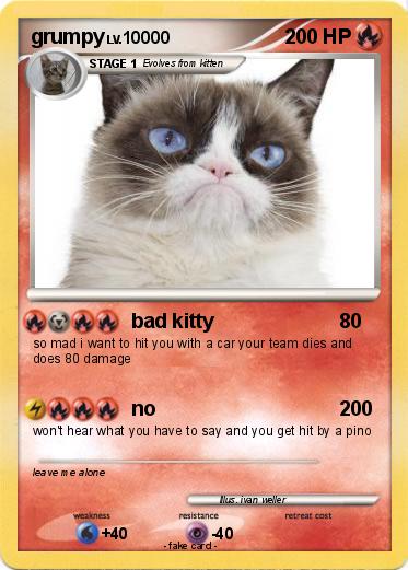 Pokémon grumpy 1260 1260 - bad kitty - My Pokemon Card