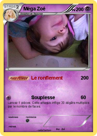 Pokémon Mega Zoe 3 3 - Le ronflement - Ma carte Pokémon