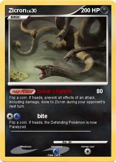 Pokémon Zicron - bone crunch - My Pokemon Card