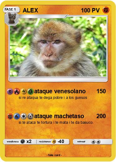 Pokémon ALEX 2704 2704 - ataque venesolano - Mi carta pokémon