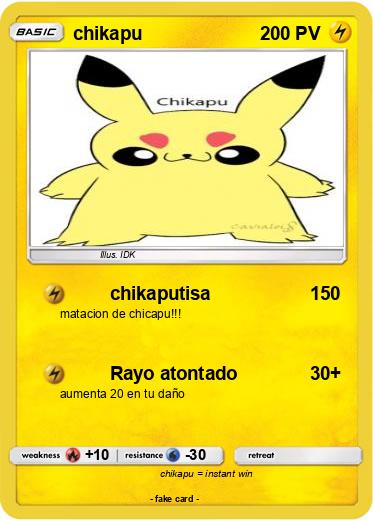 Pokémon chikapu 17 17 - chikaputisa - Mi carta pokémon