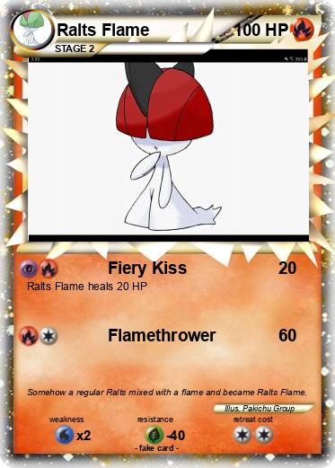 Pokémon Ralts Flame - Fiery Kiss - My Pokemon Card