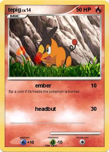 Pokémon tepig 448 448 - ember - My Pokemon Card
