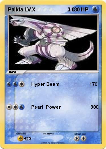 Pokémon Palkia LV X 3 1 1 - Hyper Beam 170 - My Pokemon Card