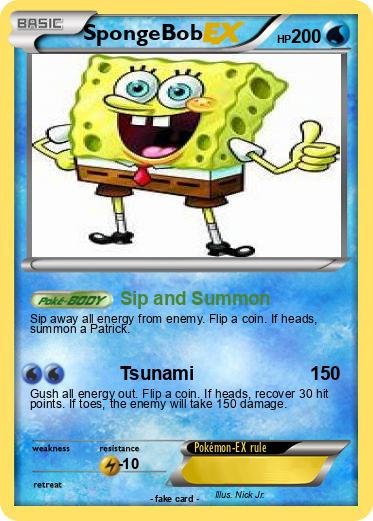 Pokémon SpongeBob 3922 3922 - Sip and Summon - My Pokemon Card