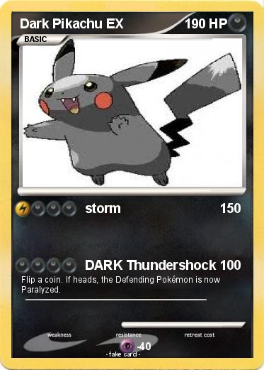 Pokémon Dark Pikachu EX 9 9 - storm - My Pokemon Card
