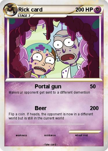 Pokémon Rick card - Portal gun - My Pokemon Card