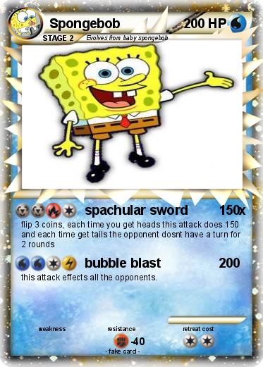 Pokémon Spongebob 1510 1510 - spachular sword x - My Pokemon Card