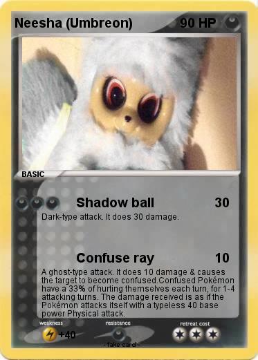 Pokémon Neesha Umbreon - Shadow ball - My Pokemon Card