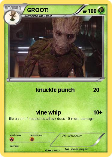 Pokémon GROOT 65 65 - knuckle punch - My Pokemon Card