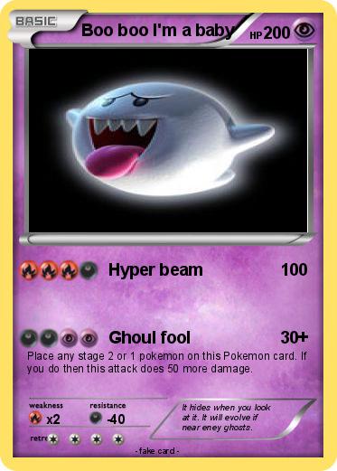 Pokémon Boo boo I m a baby - Hyper beam - My Pokemon Card