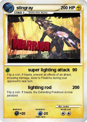 Pokémon stingray 21 21 - super lighting attack - My Pokemon Card