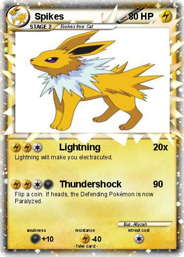 Pokémon Spikes 16 16 - Lightning - My Pokemon Card