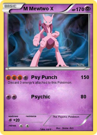 Pokémon M Mewtwo X 33 33 - Psy Punch - My Pokemon Card