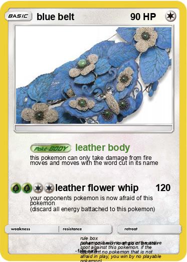 Pokémon blue belt - leather body - My Pokemon Card