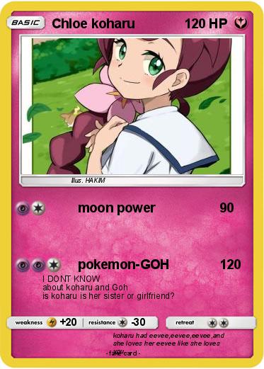 Pokémon Chloe koharu - moon power - My Pokemon Card