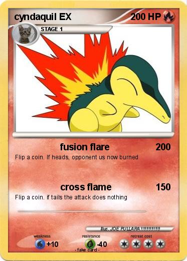 Pokémon cyndaquil EX - fusion flare - My Pokemon Card