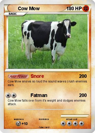 Pokémon Cow Mow - Snore - My Pokemon Card