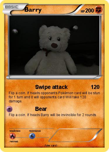 Pokémon Barry 347 347 - Swipe attack - My Pokemon Card