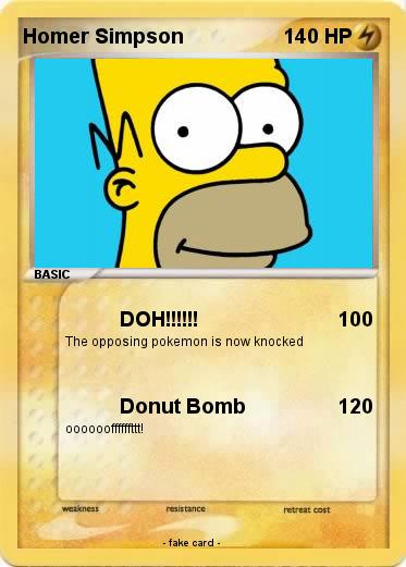 Pokémon Homer Simpson 1252 1252 - DOH!!!!!! - My Pokemon Card
