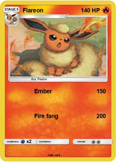 Pokémon Flareon 895 895 - Ember - My Pokemon Card