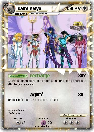 Pokémon saint seiya 1 1 - recharge - Ma carte Pokémon