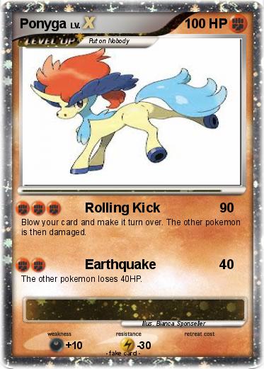 Pokémon Ponyga - Rolling Kick - My Pokemon Card