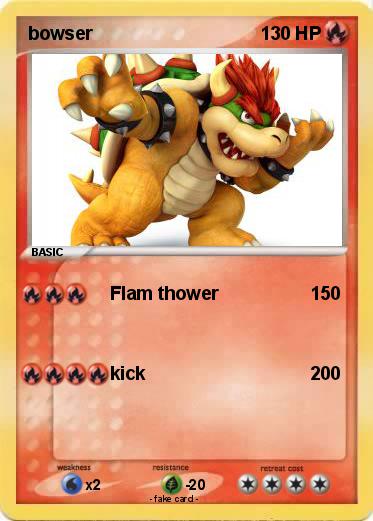Pokémon bowser 4890 4890 - Flam thower - My Pokemon Card