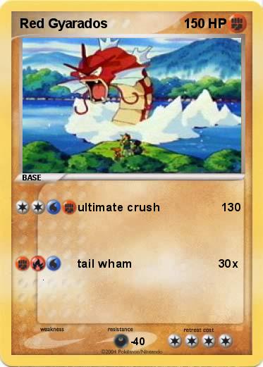 Pokémon Red Gyarados 20 20 - ultimate crush 130 - My Pokemon Card