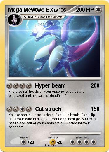 Pokémon Mega Mewtwo EX 70 70 - Hyper beam - My Pokemon Card