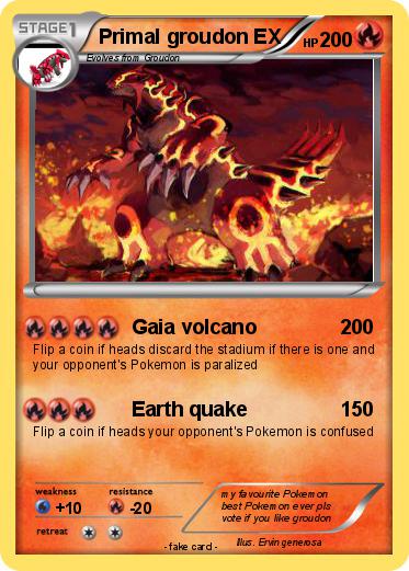 Pokémon Primal groudon EX 82 82 - Gaia volcano - My Pokemon Card