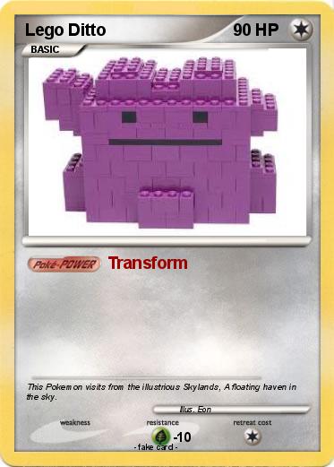 Pokémon Lego Ditto 1 1 - Transform - My Pokemon Card
