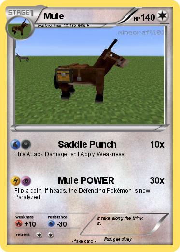 Pokémon Mule 8 8 - Saddle Punch - My Pokemon Card
