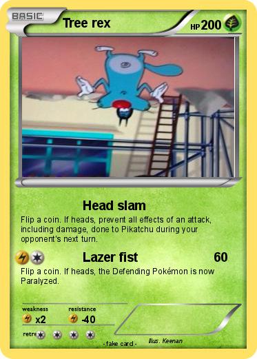 Pokémon Tree rex 350 350 - Head slam - My Pokemon Card