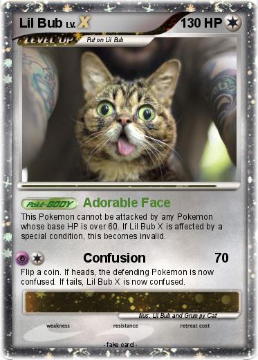 Pokémon Lil Bub 12 12 - Adorable Face - My Pokemon Card